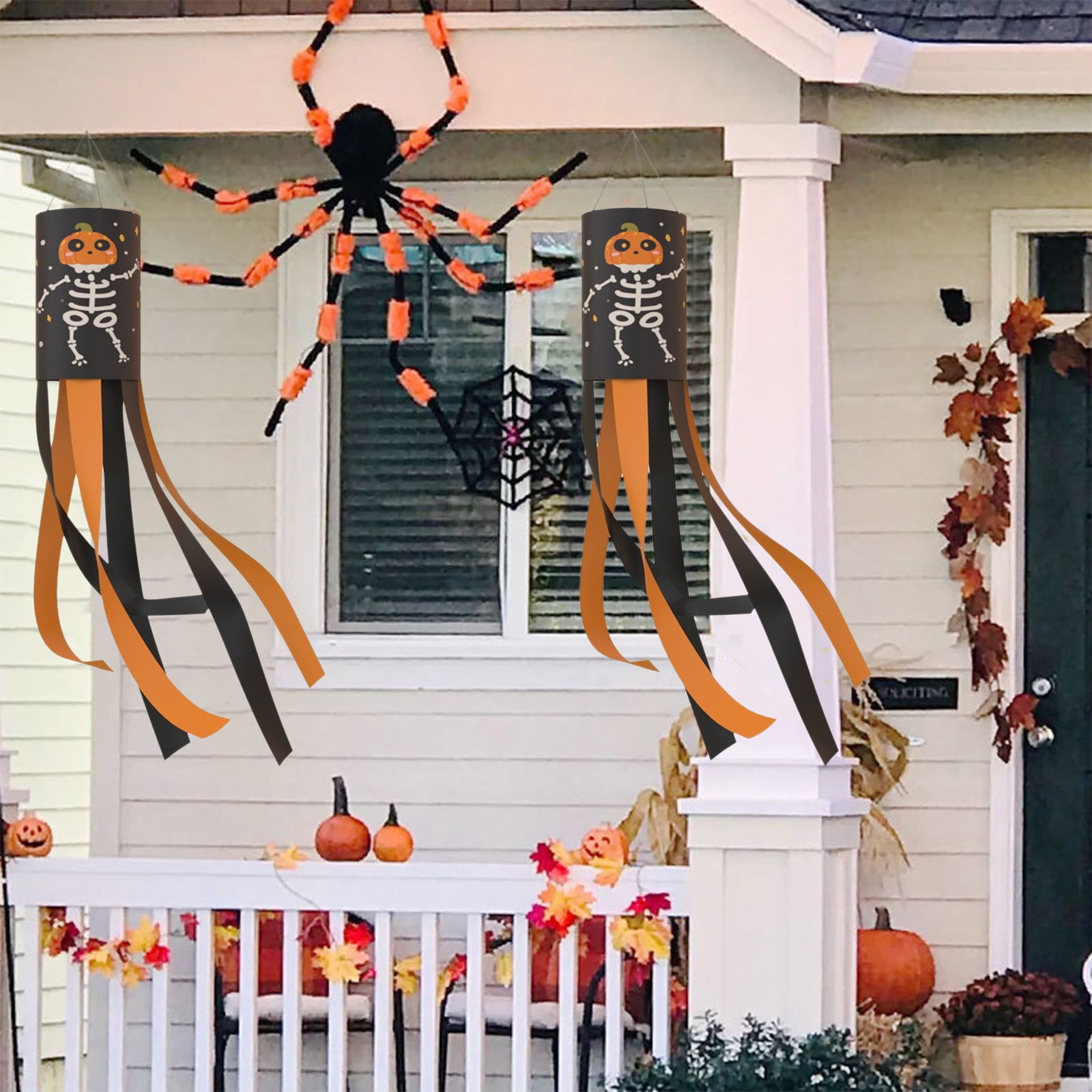 Aodebiao Halloween Ghost Windsock 39in - Outdoor Hanging Decor for ...