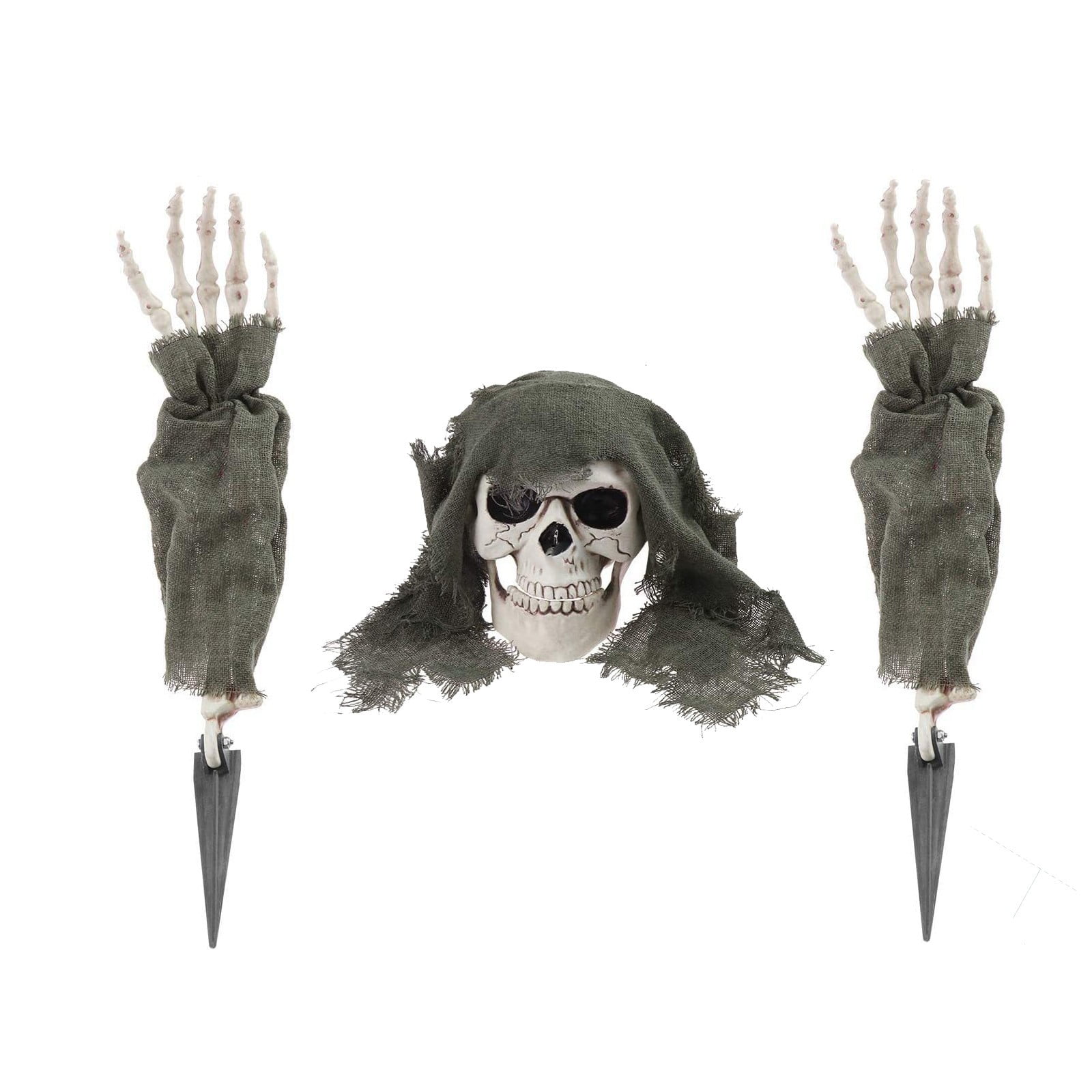 Aodebiao Halloween Skeleton Decorations Outdoor Scary Skull Ground ...