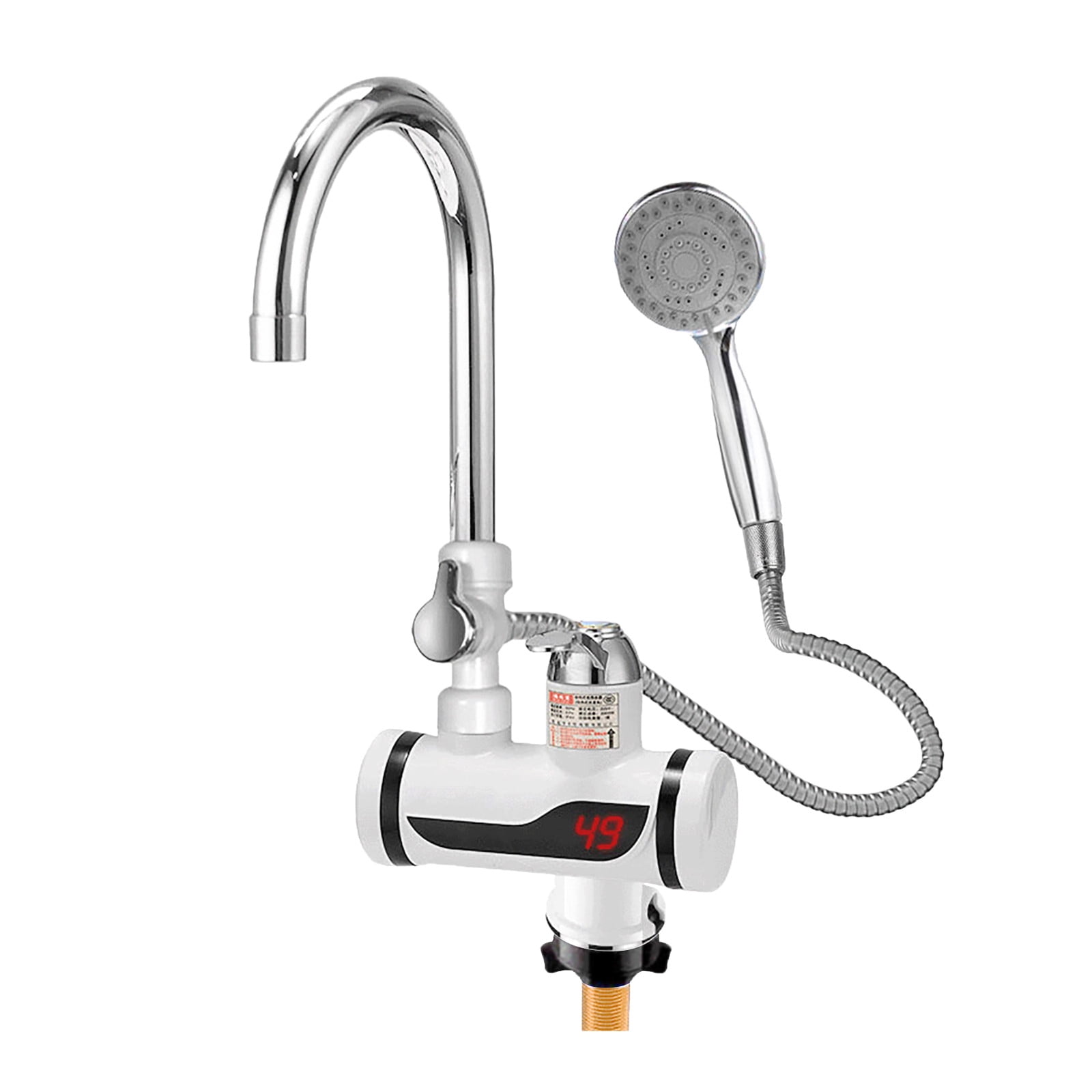 Aodebiao Instant Heating Faucet with Temperature Display Electric Hot ...