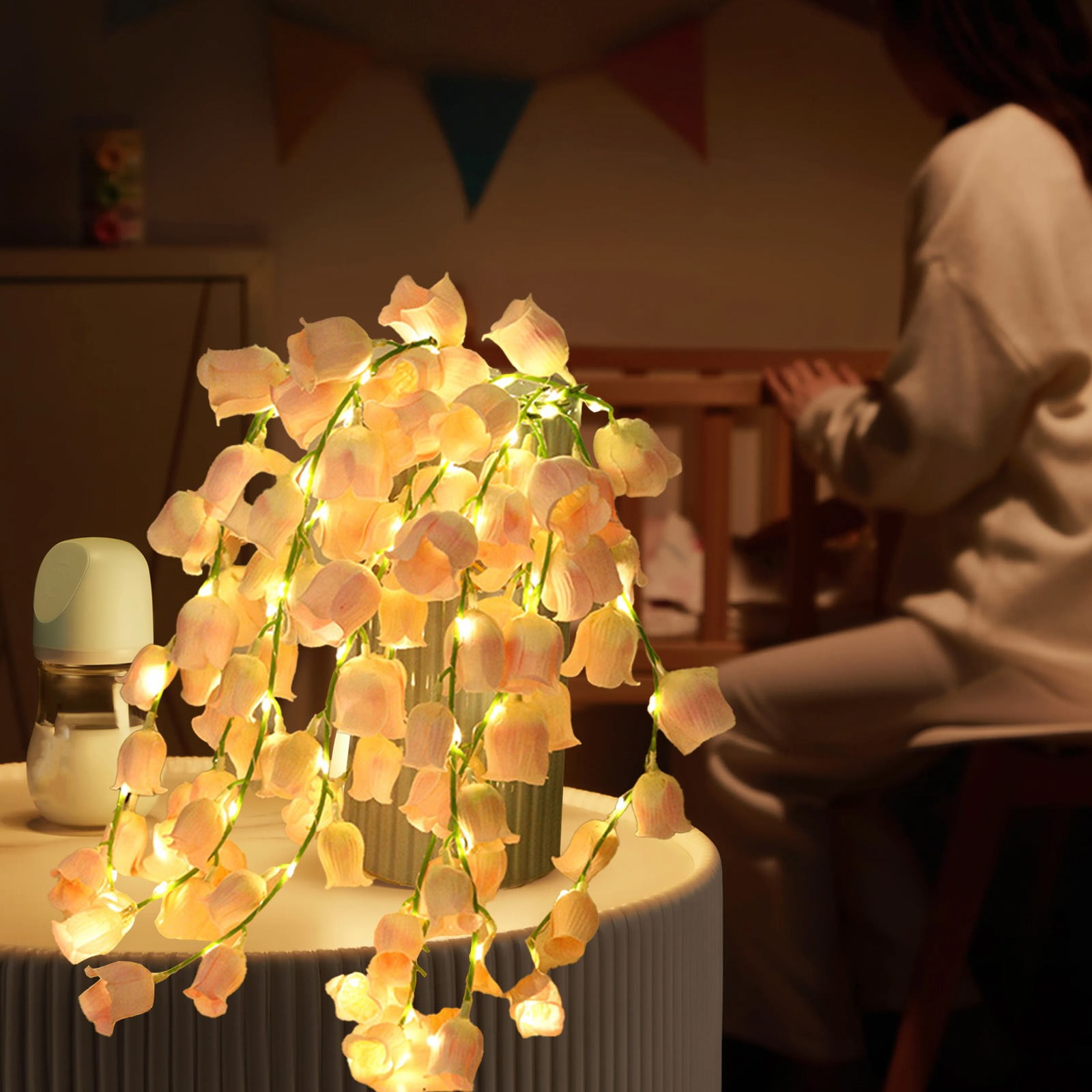 Aodebiao LED Lily of the Valley Bouquet – 10 Artificial Flowers with ...