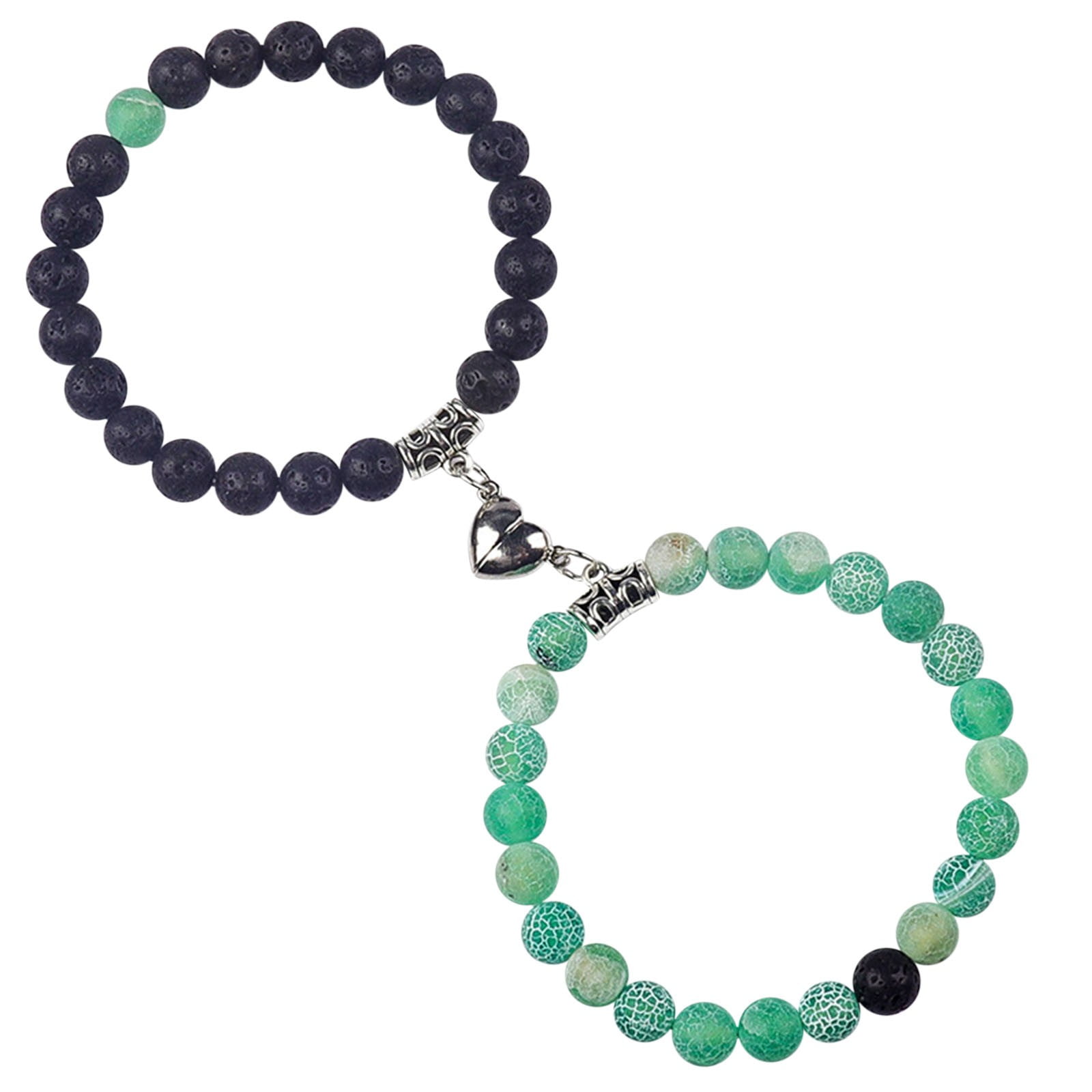 Aodebiao Matching Couple Bracelets - Healing Crystal Stone Bracelet Set ...