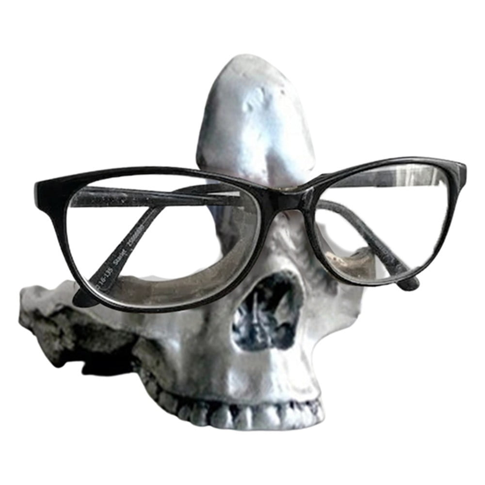 Aodebiao Resin Skull Glasses Stand Holder - Realistic Eyeglasses ...