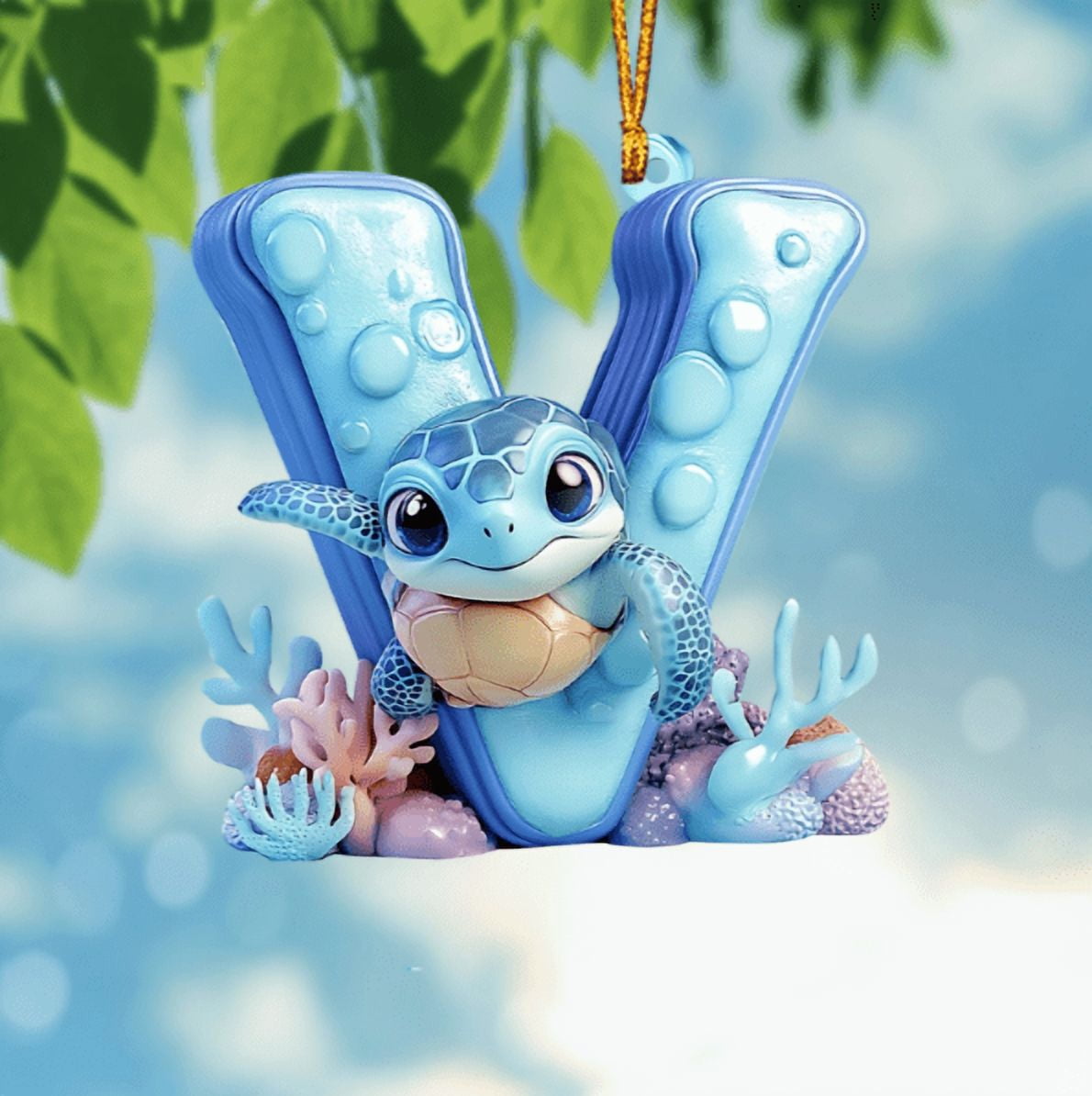 Aodebiao Sea Turtle Alphabet Ornament Educational Letter Décor Kids ...