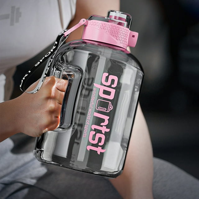 Aodebiao Student 1700ml Large Capacity Water Bottle with Time Marker,Reusable,Motivational,Leak ...