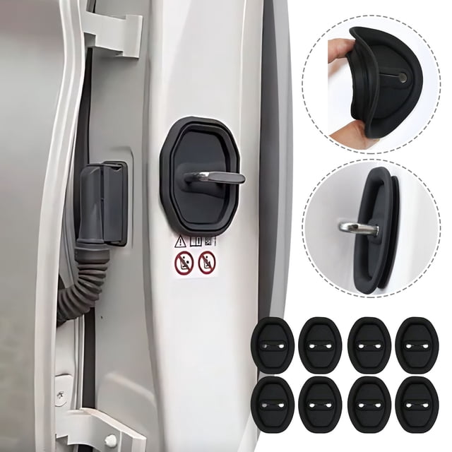 Aodebiao Universal Car Door Lock Protector Pads – Thick Silicone Anti ...