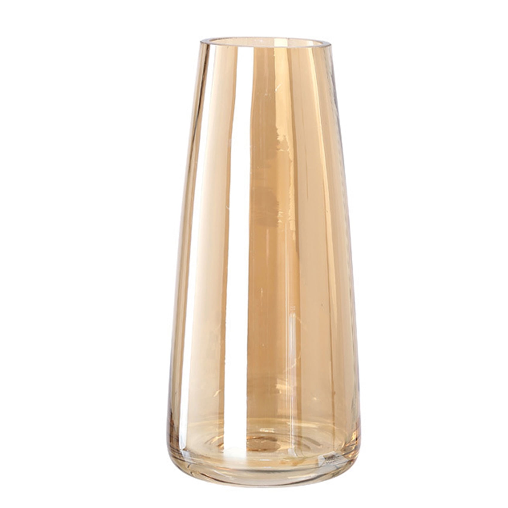 Aoderun Amber Vase Large Flower Vases Glass Decor Home Living Room 8.7 ...