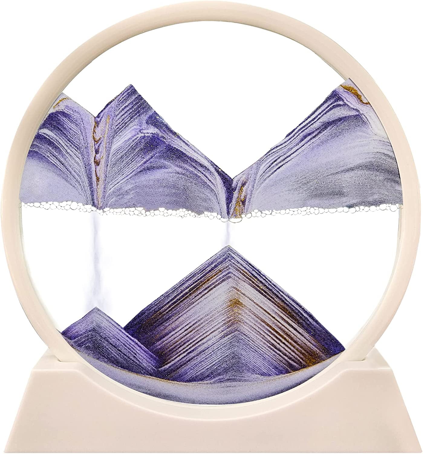Aoderun Moving Sand Art Picture Round Glass Display Flowing Sand Gift ...