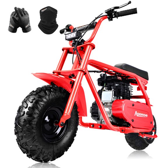 FRP GMB100 99CC 4-Stroke Mini Bike, Gas Powered, LED Headlight, 28 Mph ...