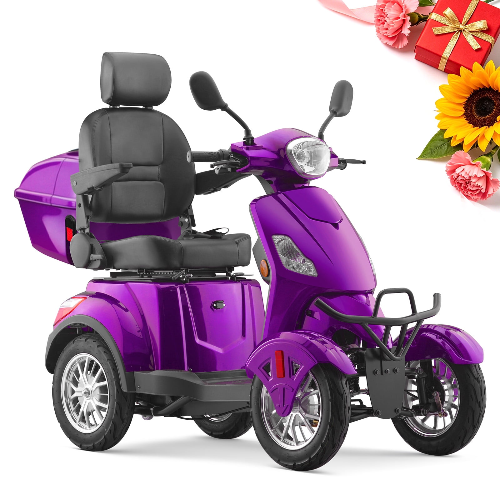 Aoemoe Electric Heavy Duty Mobility Scooters, Large 4-Wheels Wheelchair ...