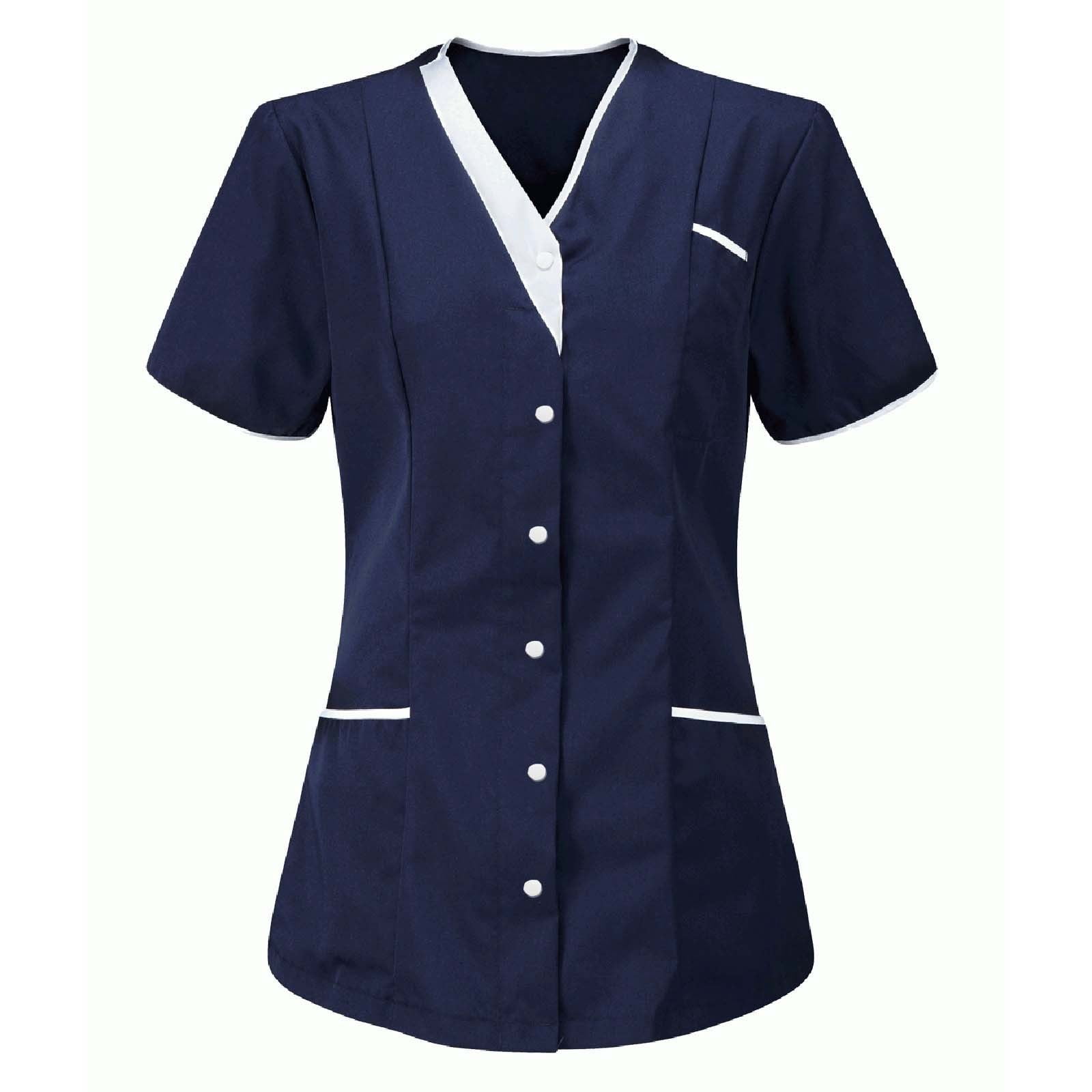 Aofany 2025 Wrinkle-Free Scrubs Tops for Women V Neck Nurse Uniform ...