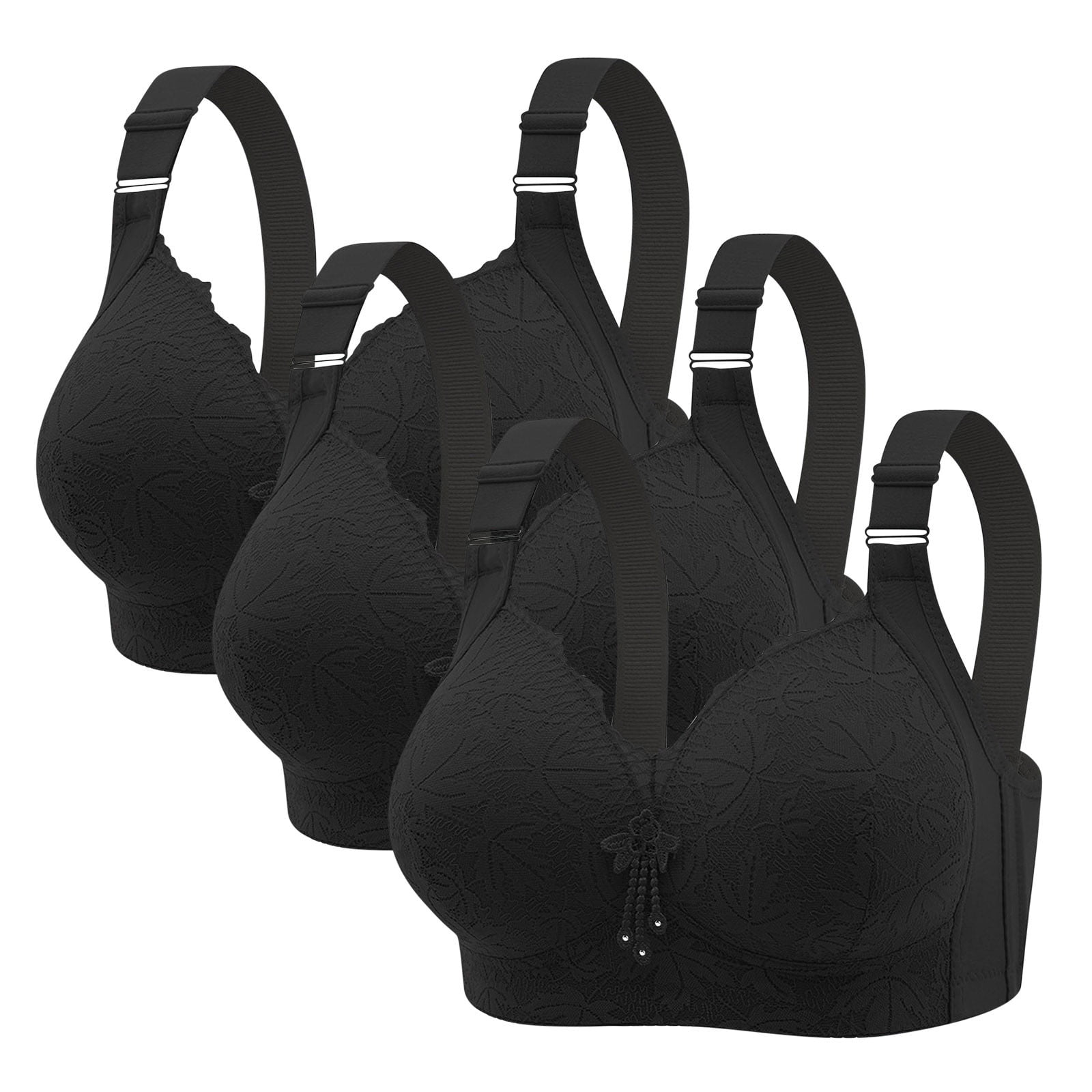 Aofany 38B/C-46B/C Bras for Women Plus Size Push Up Bras Lace Everyday Underwear Comfort No ...