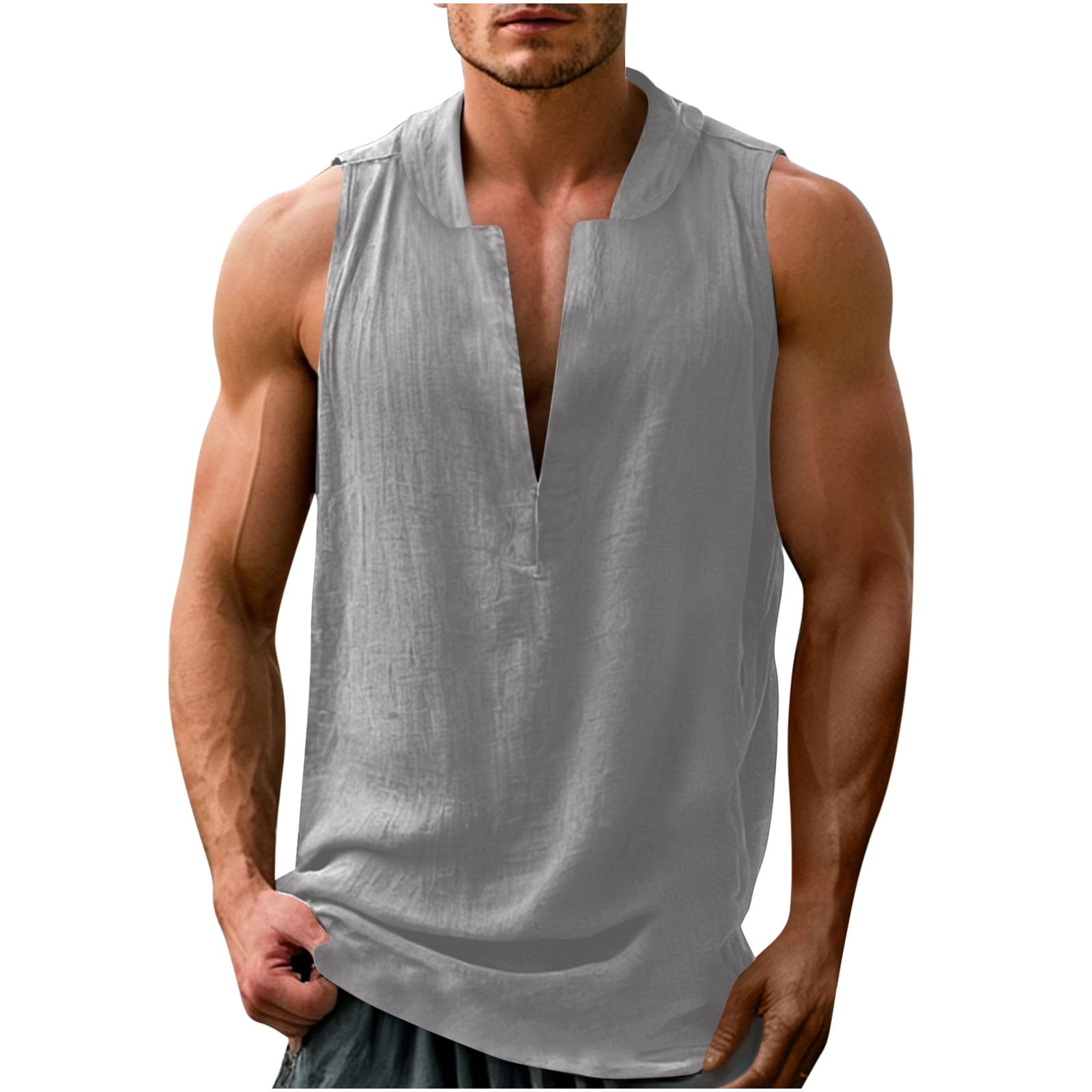 Aofany Beach Tank Tops for Men Loose Fit Men's Tank Top Ultra Soft ...