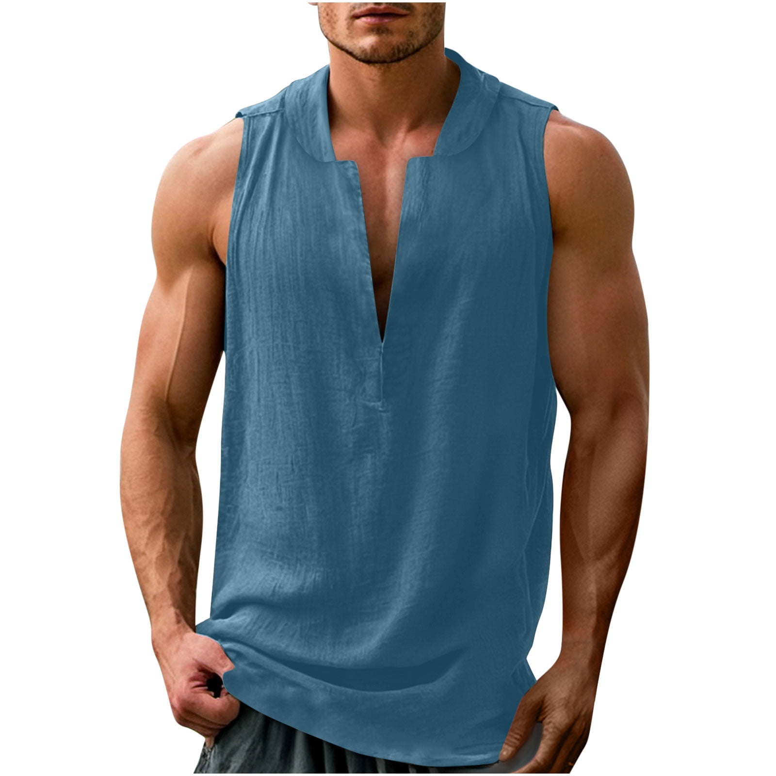Aofany Beach Tank Tops for Men Loose Fit Men's Tank Top Ultra Soft ...