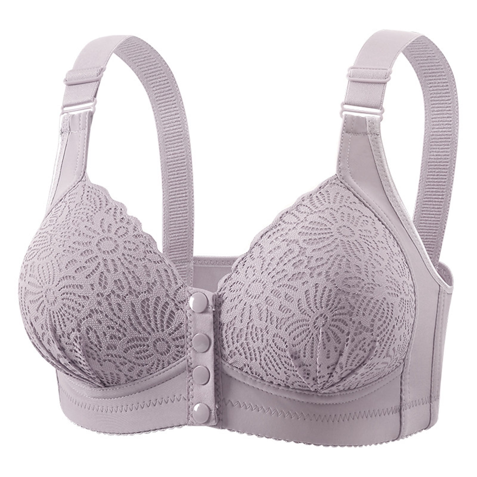 Aofany Bra for Seniors Comfortable Front Snap Closure Bras Older Women ...