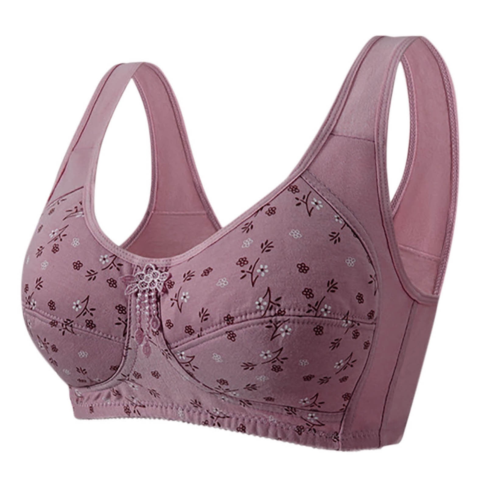 Aofany Bras for Women Plus Size Printed Full Coverage No Underwire Bras ...