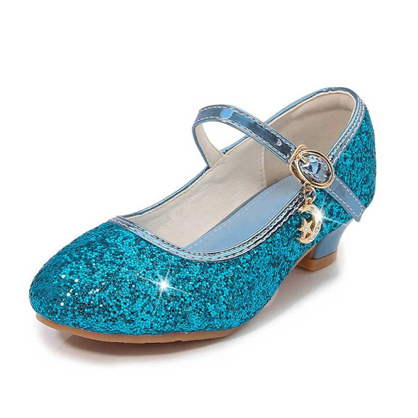 Aofany Children's High Heels Girls' Shoes Sequins Performance Shoes ...