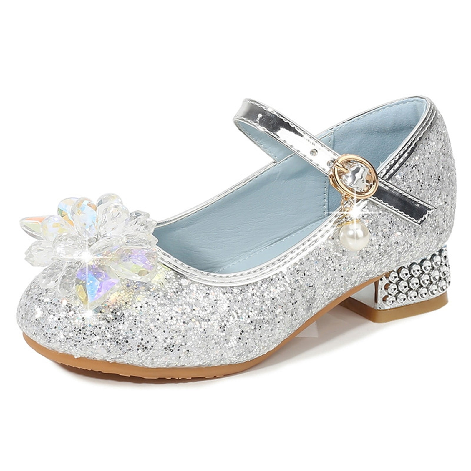 Aofany Children's High Heels Girls' Shoes Sequins Performance Shoes ...