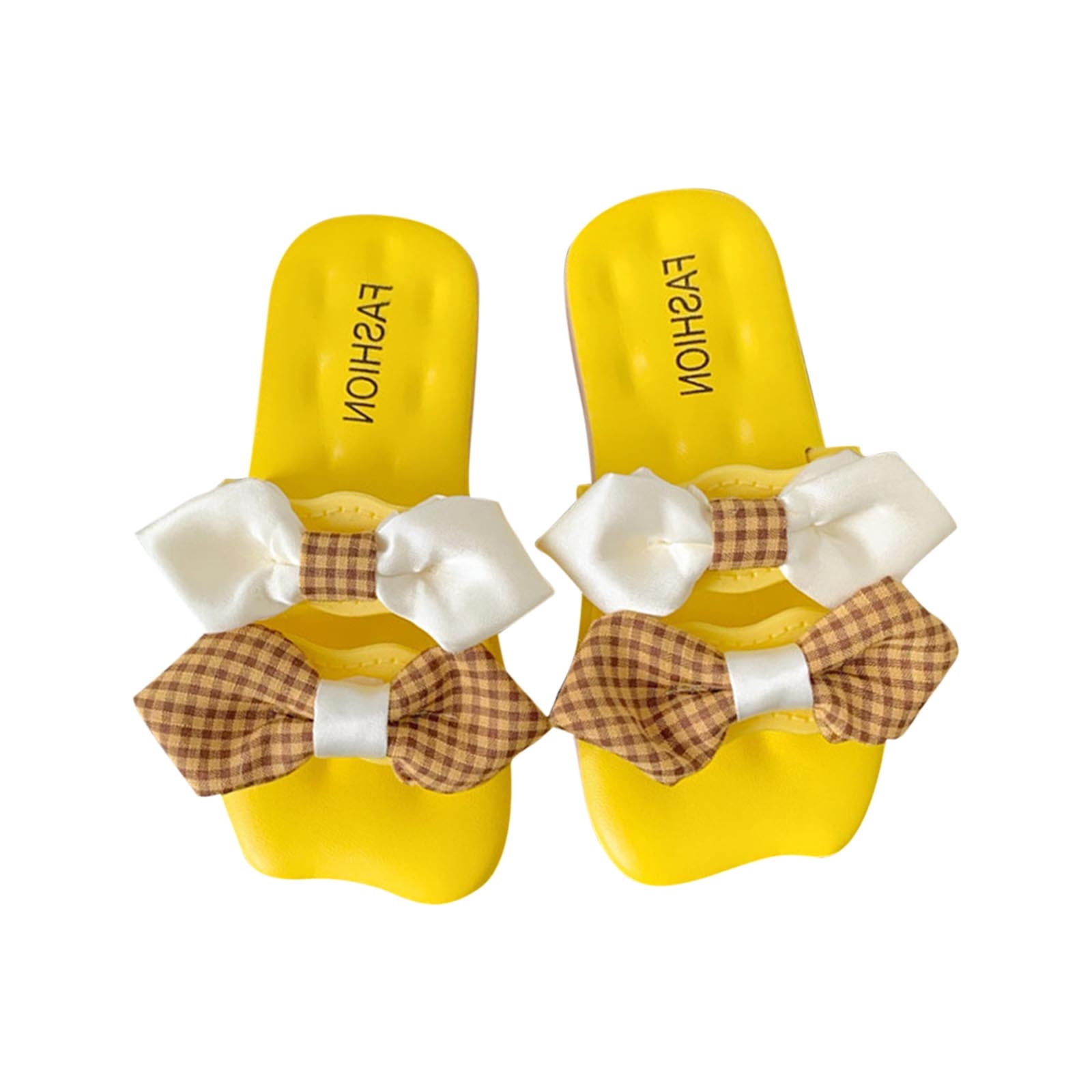 Aofany Children's Summer Double Bow Checkered Print Elegant Cool ...