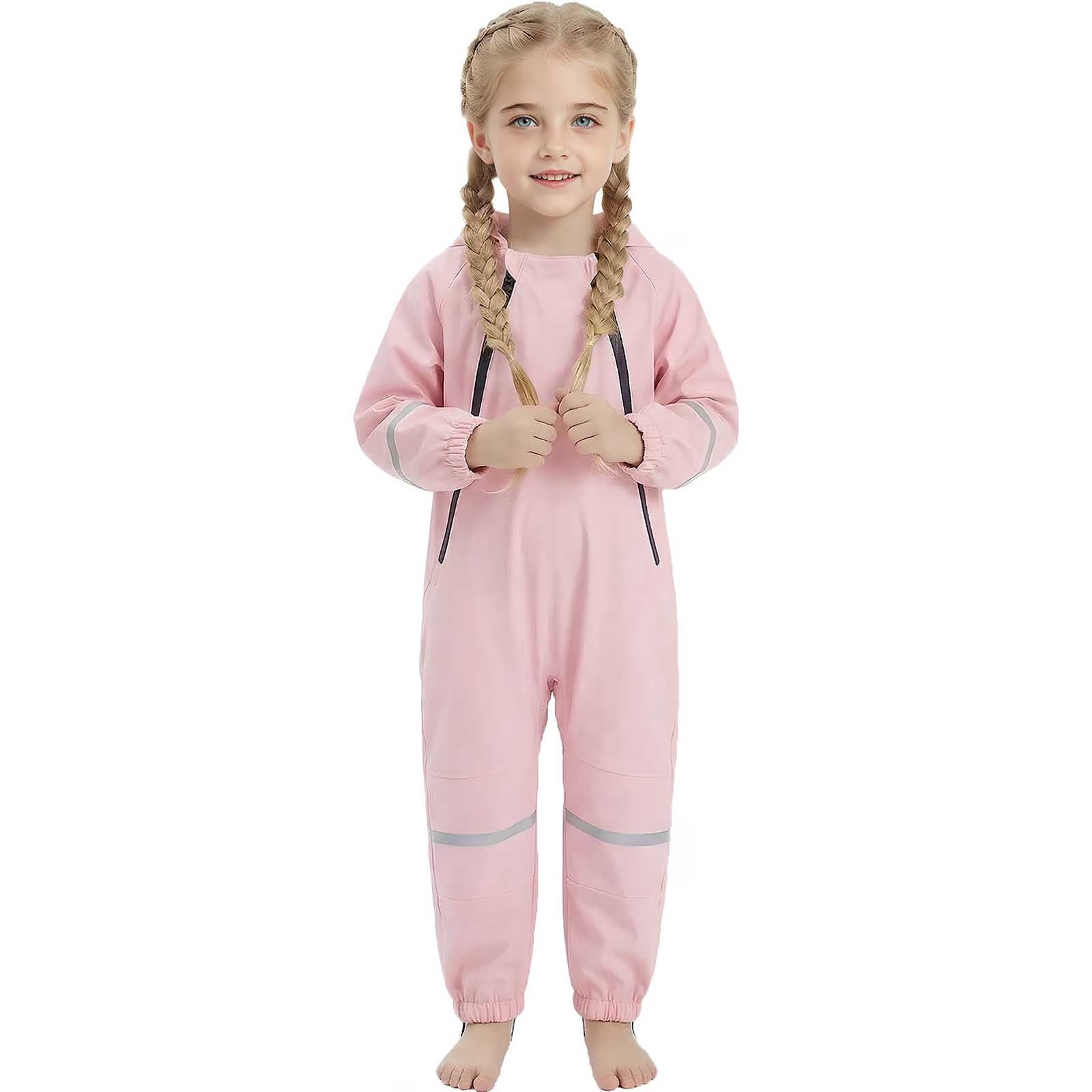 Aofany Kids Toddler One Piece Rain Suit, Boys Girls Lightweight Rain ...
