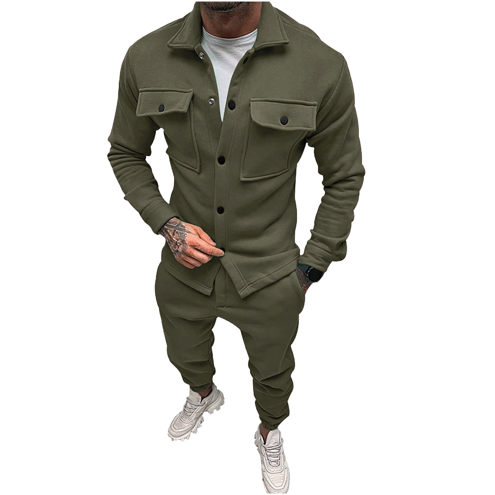 Men's Windbreaker 2-Piece Tracksuit: Quarter Zip Track Men's Windbreaker 2-Piece Tracksuit: Quarter Zip Track