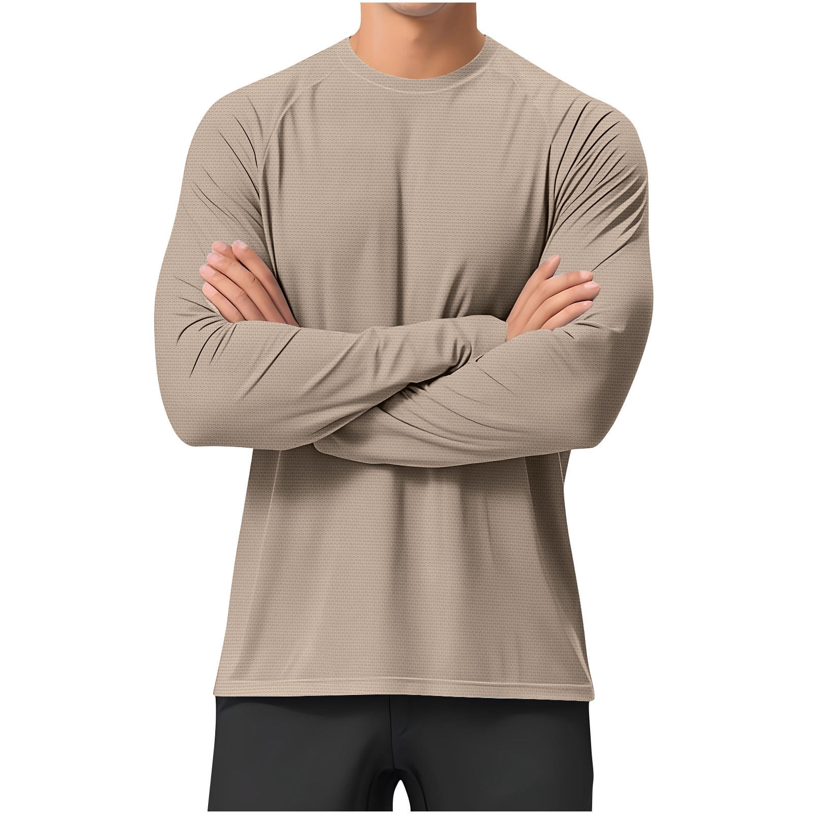 Aofany Men’s & Big Men’s Crewneck T-Shirt，Men’s Solid Color Moisture ...