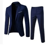 Aofany Men's Suits 2 Piece Slim Fit Suit Set, Button Business Wedding ...