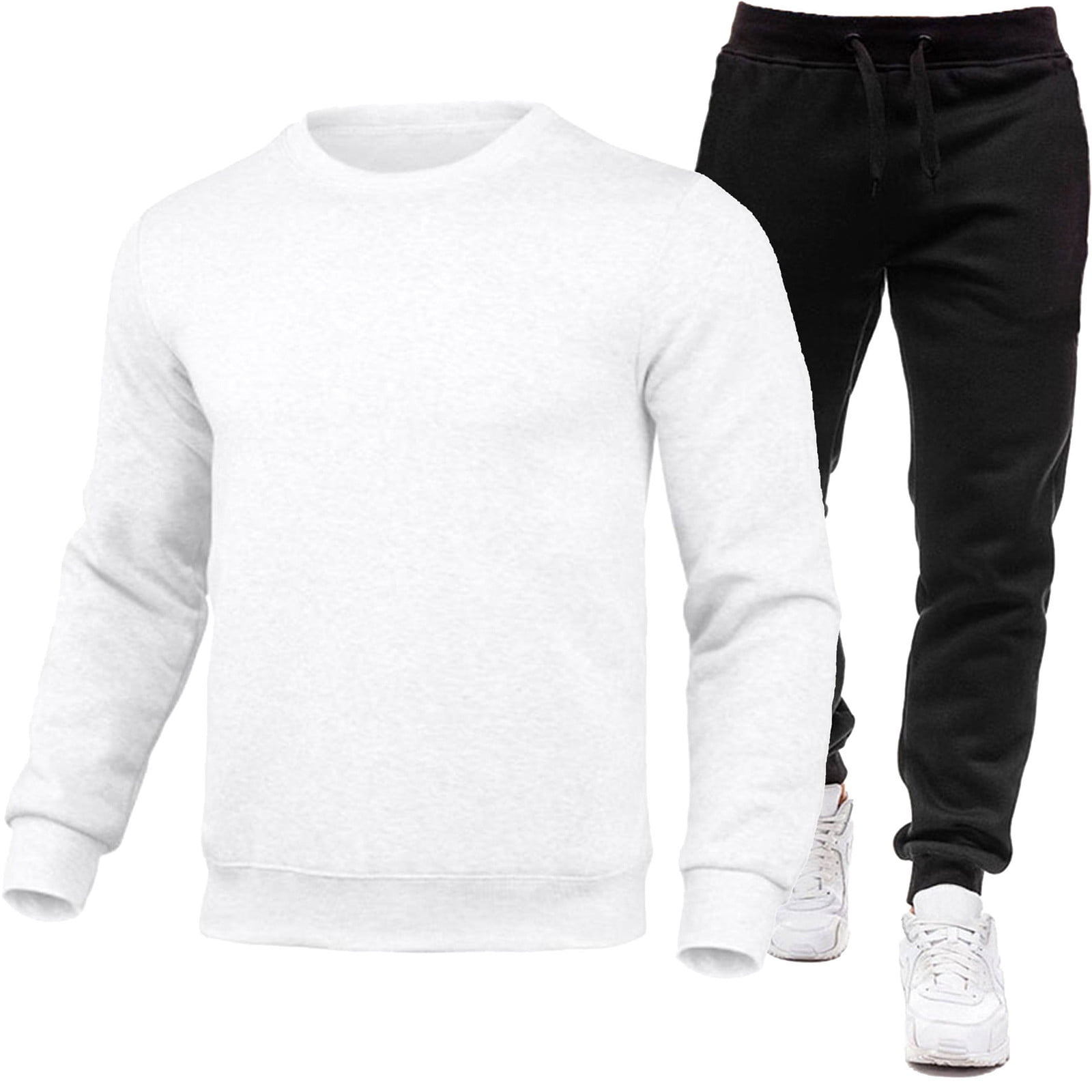 Aofany Men's Track Suits 2 Piece Set Long Sleeve Warm Up Active Jogging ...