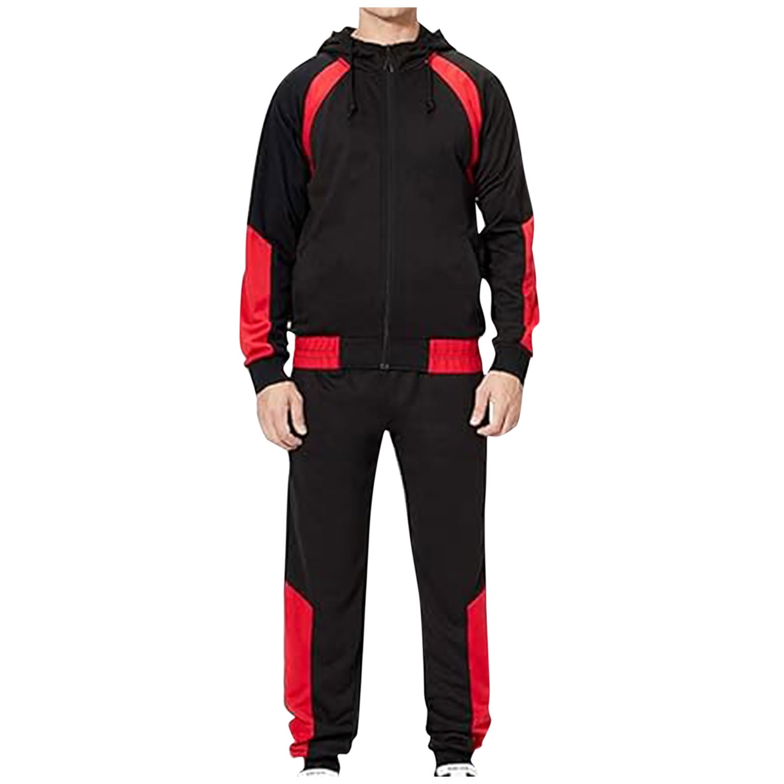 Aofany Men's Tracksuits 2Pcs Set Full Zip Up Jacket Coat Outfits ...