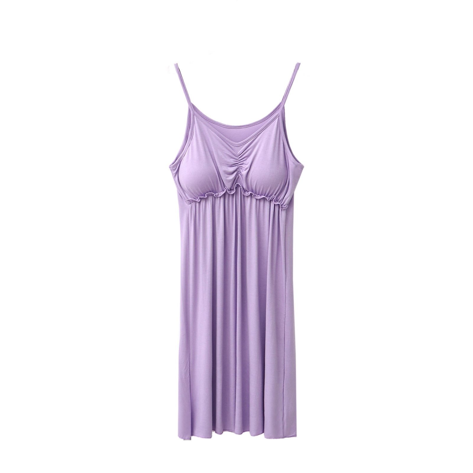 Aofany Nightgowns for Women with Built in Bra Pads Nightshirt Dress ...