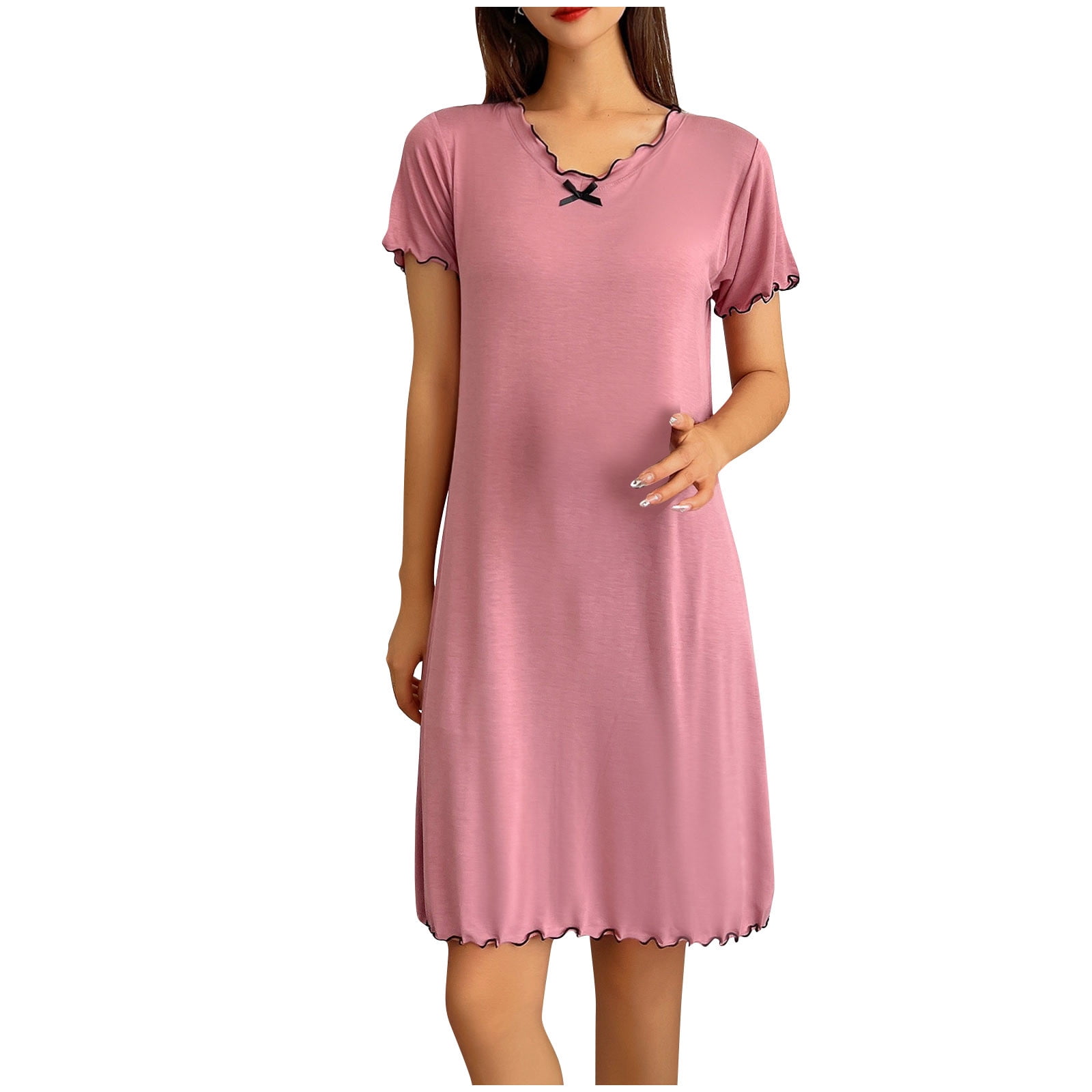 Aofany Pajamas Dress For Women Nightgown Women's Home Dress Thin Style ...