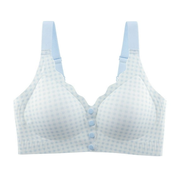 Aofany Plus Size Front Closure Bra Wireless Full Coverage Support with ...