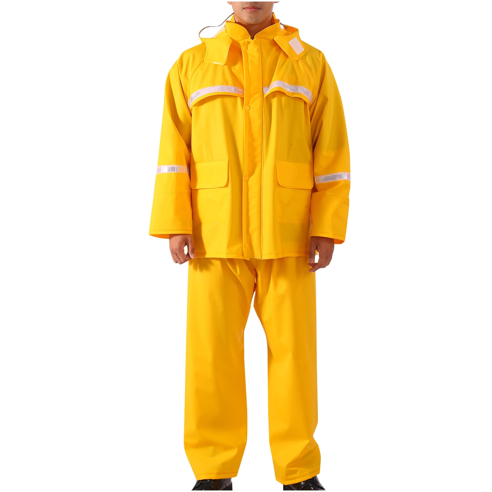 Aofany Raincoat and Pants Set Hooded Camouflage Raincoat Set Rain Suit ...