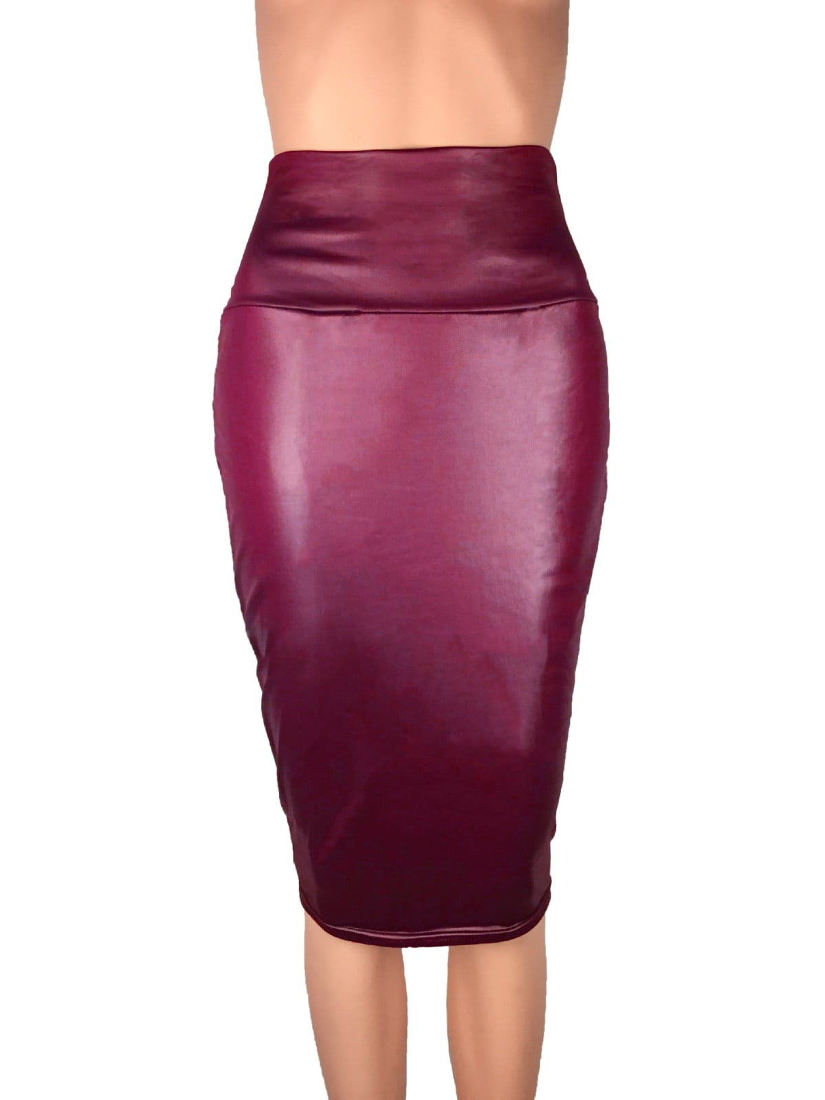 Aofany Sexy Womens Buttock Skirt Fashion Leather Skirt Solid Color ...
