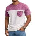 Aofany Short Sleeve Tee Shirts for Men Crewneck Button Down Mens T ...