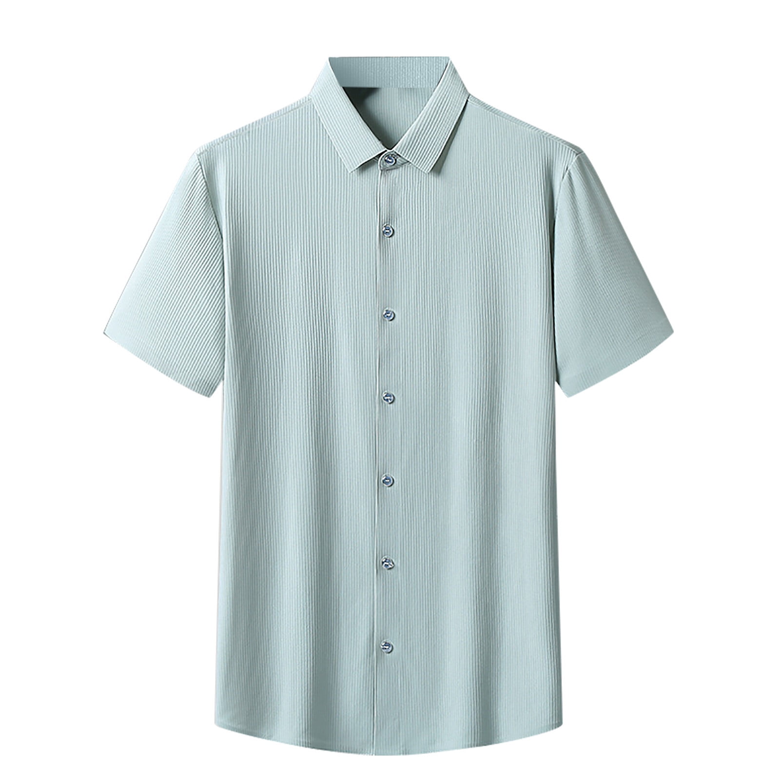 Aofany Summer Plus Size Ice Silk Shirt for Men Workwear Thin Loose Drop ...