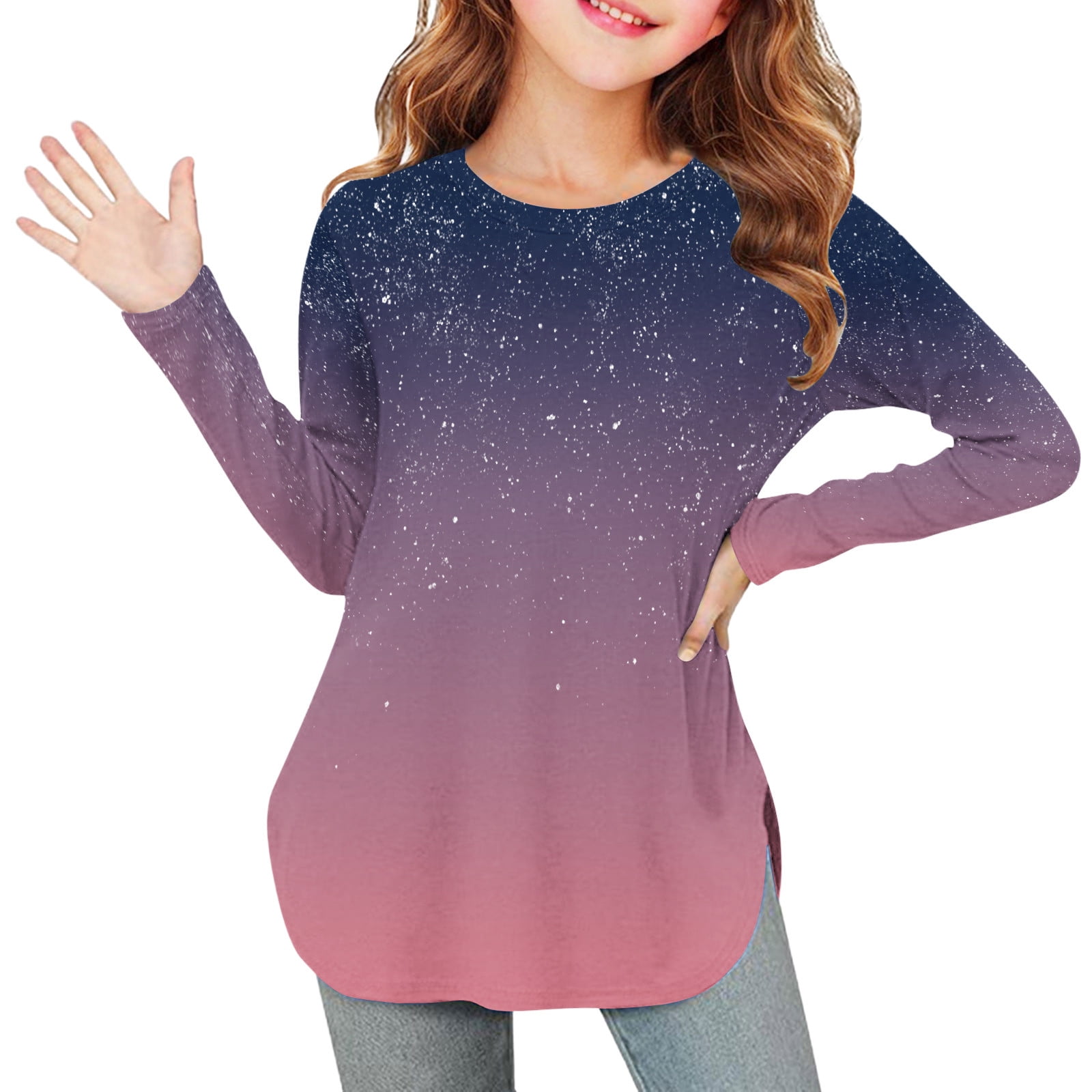 Aofany Toddler Baby Girl Basic Solid T Shirts Girls Spring Fall Clothes ...