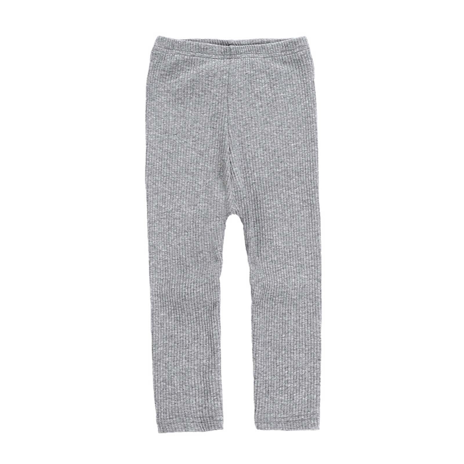 Aofany Toddler Boys Girls Cotton Stretch Knit Pants Solid Color Plus ...
