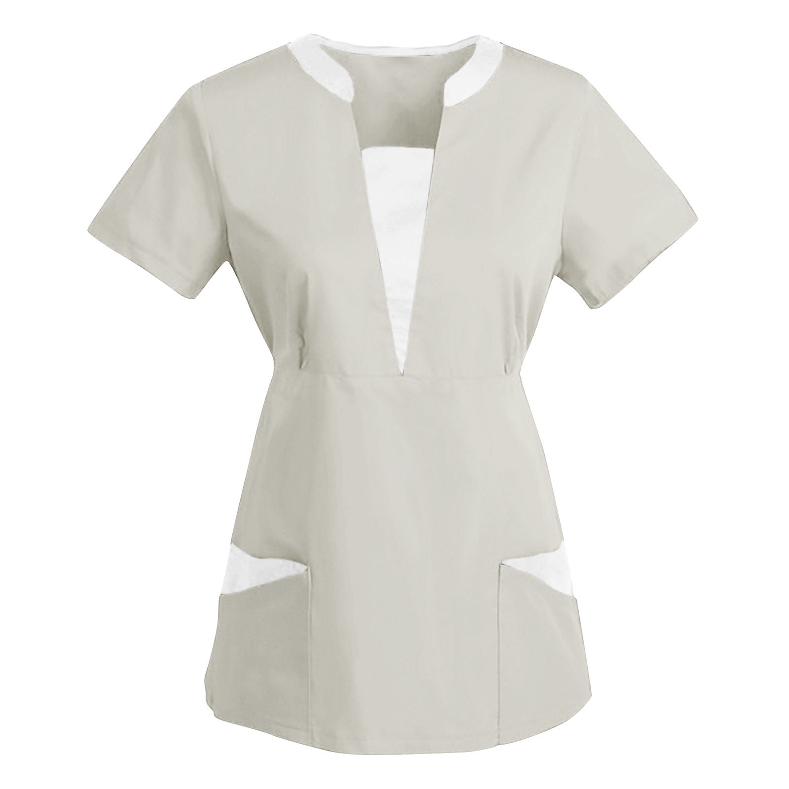 Aofany Women Tops Scrubs for Women Short Sleeve V-neck Scrubs Tops ...