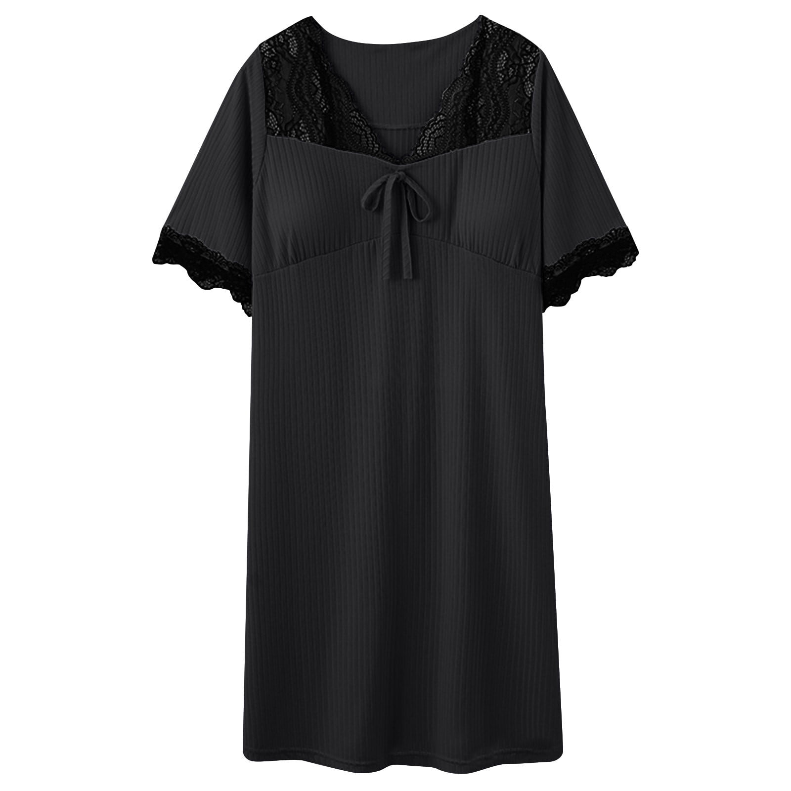 Aofany Womens Built In Shelf Bra Nightgown Casual Lounge Pajama Shirt