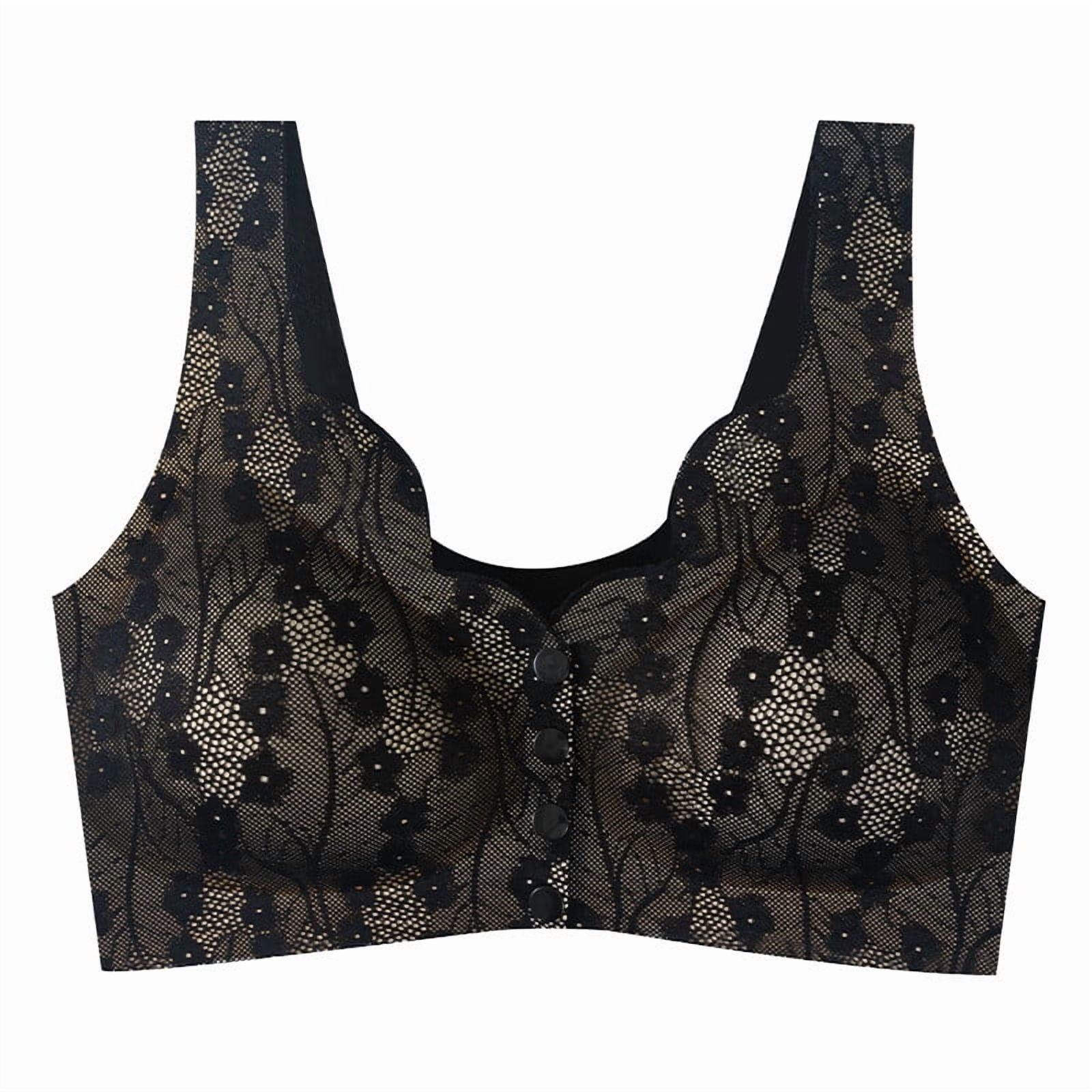 Aofany Women's Front Closure Bra Plus Size No Underwire Unpadded ...