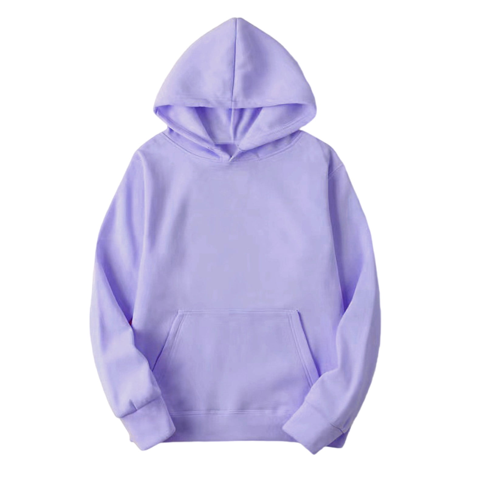 Aofany Women's Hoodie Solid Color Long Sleeve Blouse Tops Pullover ...