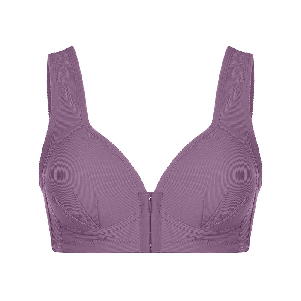 Aofany Women's Plus Size Front Closure Wireless Bra Full Cup Lift Bras ...