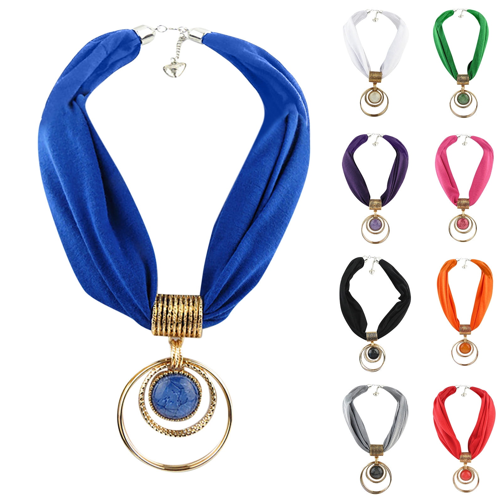 Aofany Women's Scarf Necklace Vintage Ethnic Style Pendant Jewelry ...