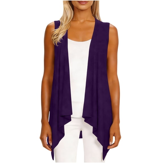 Aofany Women's Sleeveless Open Front Cardigan, Casual Spring Summer ...