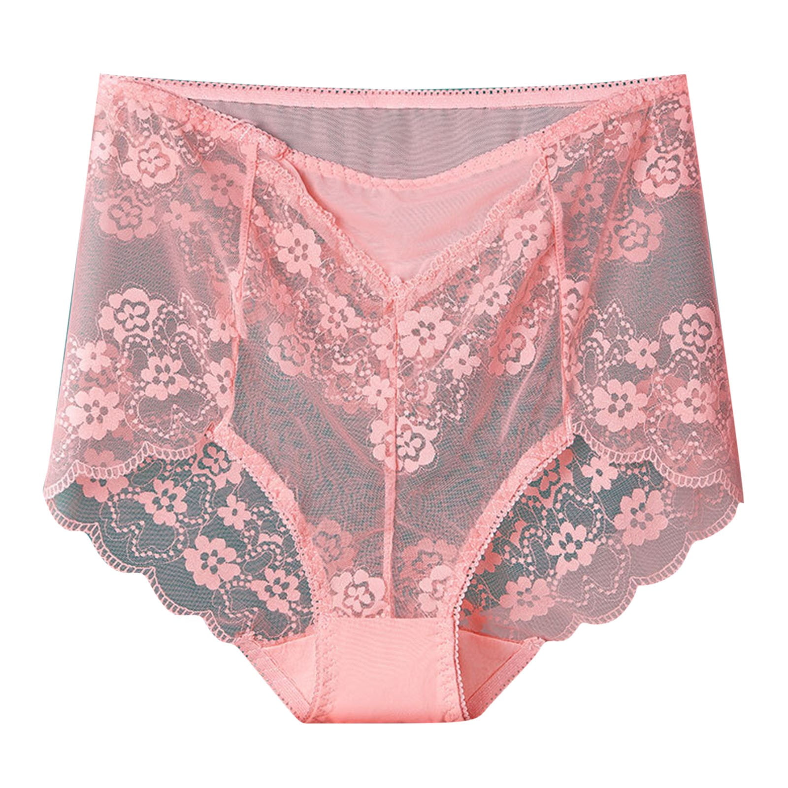 Aofany Women's Ultra-Thin Lace Panties Large Size High Waist Sexy ...