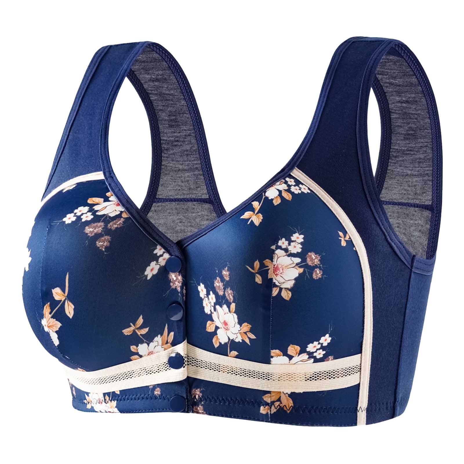 Aofany Womens Plus Size Bra, Bras for Women, Woman's Print Front Buckle ...