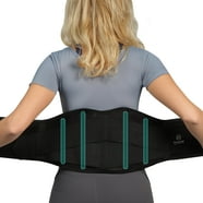 BraceUP Lumbar Lower Back Brace with Adjustable Straps, Breathable Mesh ...