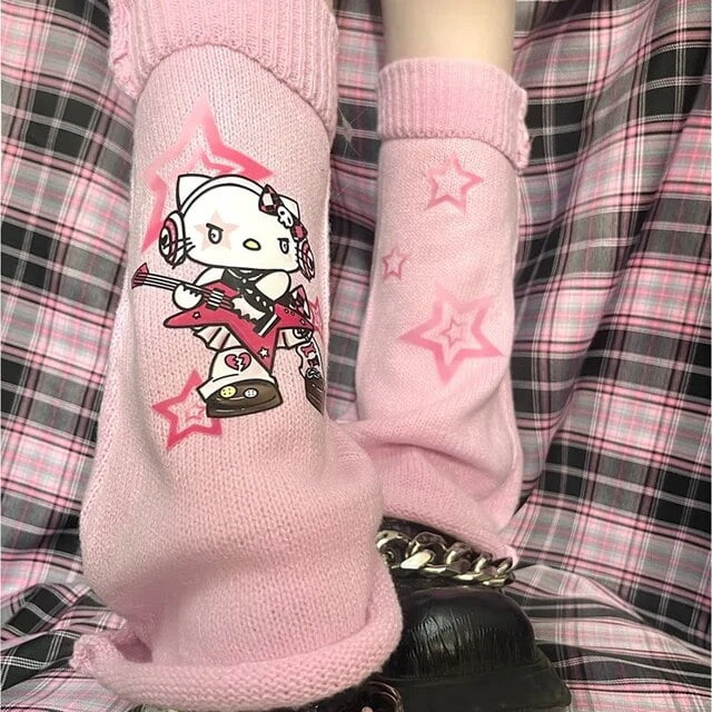 Aoger Sanrio Hello Kitty Y2k Socks Warm Japanese Jk Lolita Kawaii Women ...
