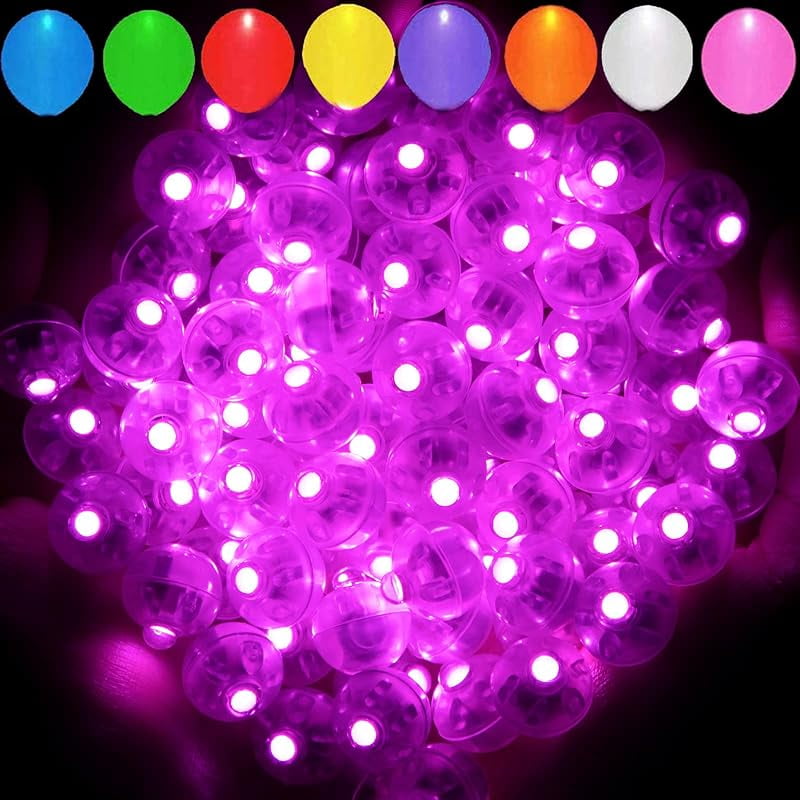 Aogist 100pcs White Balloon Lights,Long Standby Time Waterproof Mini ...