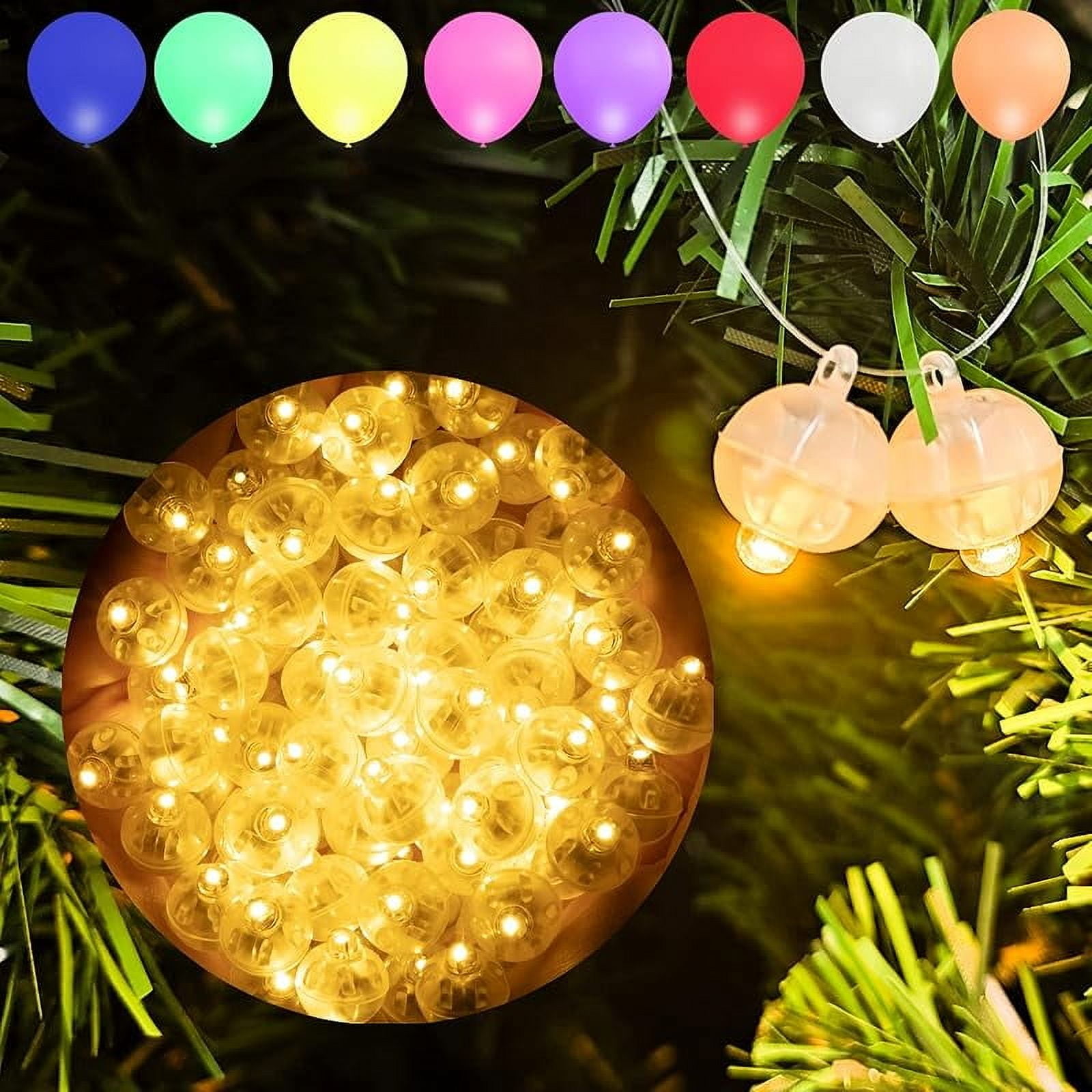 Aogist 100pcs White Balloon Lights,Long Standby Time Waterproof Mini ...
